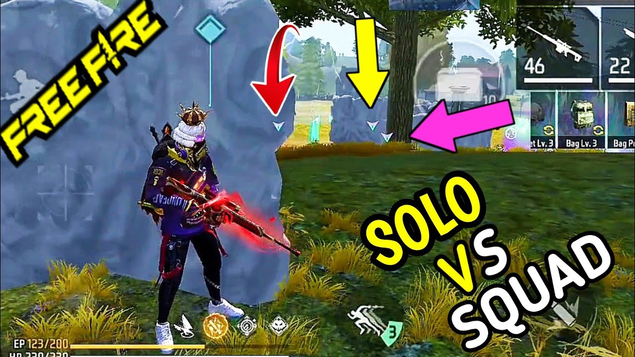 SOLO VS SQUAD GAMEPLAY WITH DOUBLE SNIPER | GARENA FREE FIRE - YouTube