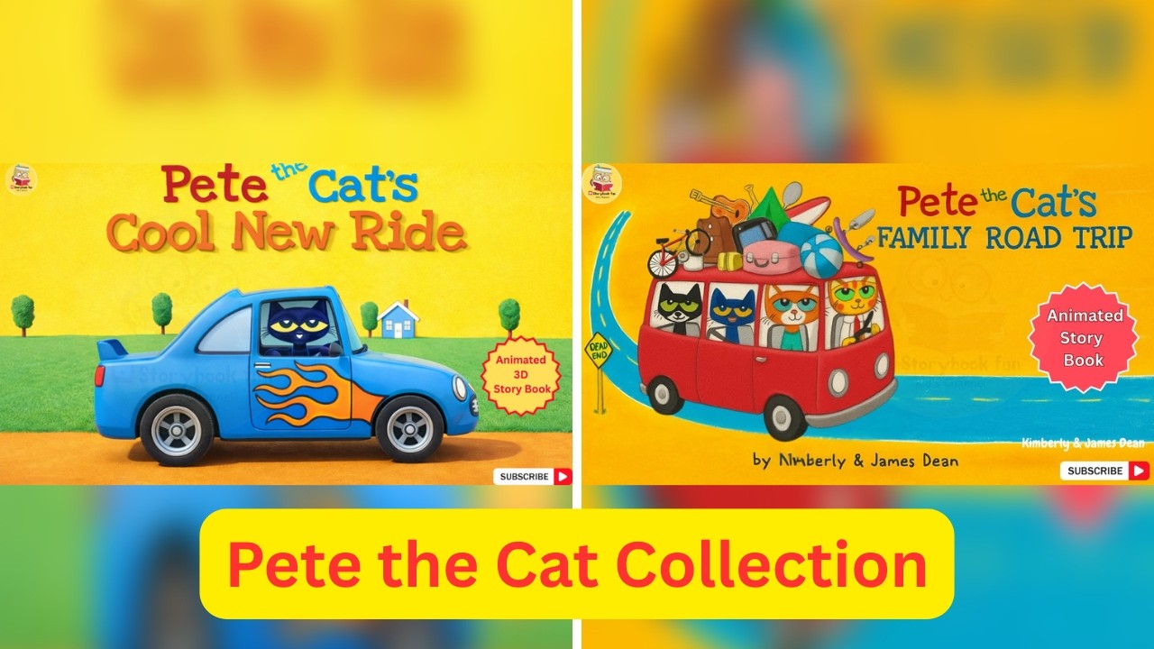 Pete the Cat’s Cool Ride & Road Trip Fun | Kids Storytime Animation ...