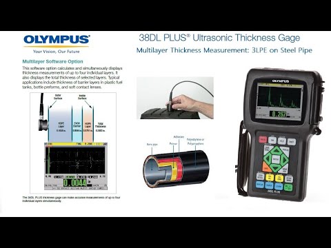 Multilayer Thickness Measurement with Olympus 38 DL Plus - YouTube