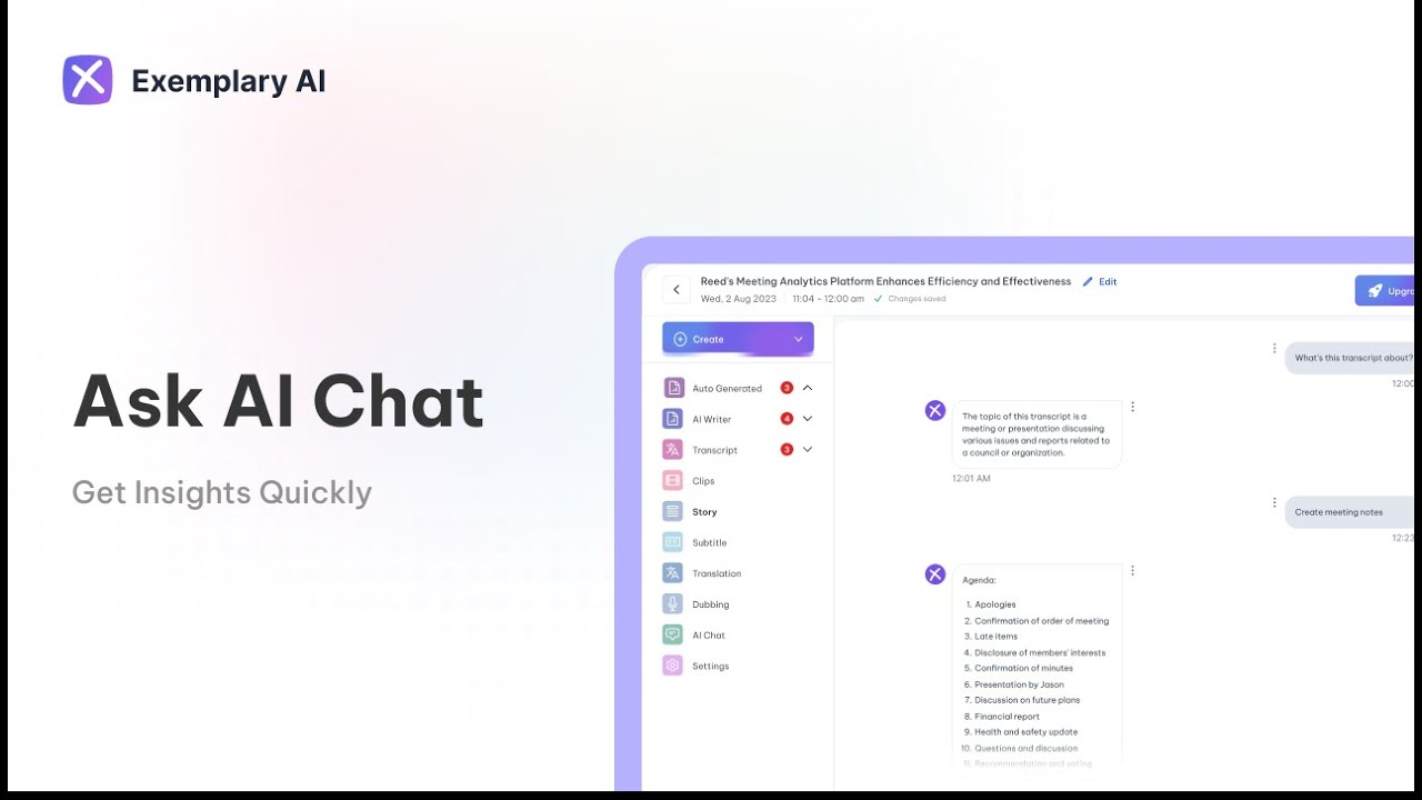 How to use AI Chat | Exemplary AI - YouTube
