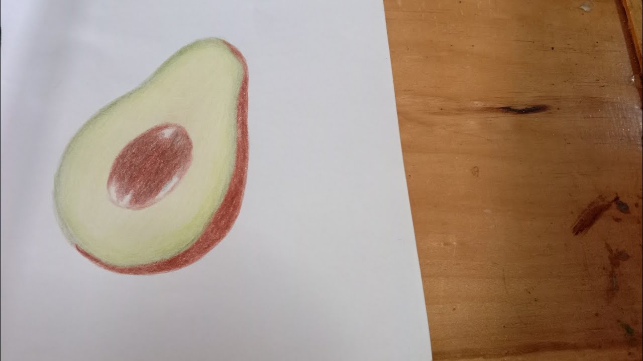 Avocado drawing tutorial|How to draw food|Avocado from Mexico|Avocado ...