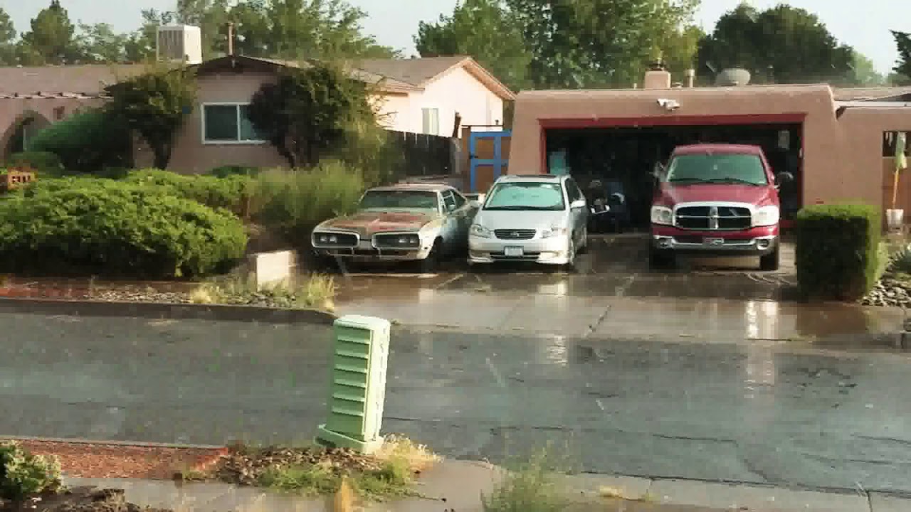 Monsoonal rain storm in Albuquerque New Mexico. - YouTube