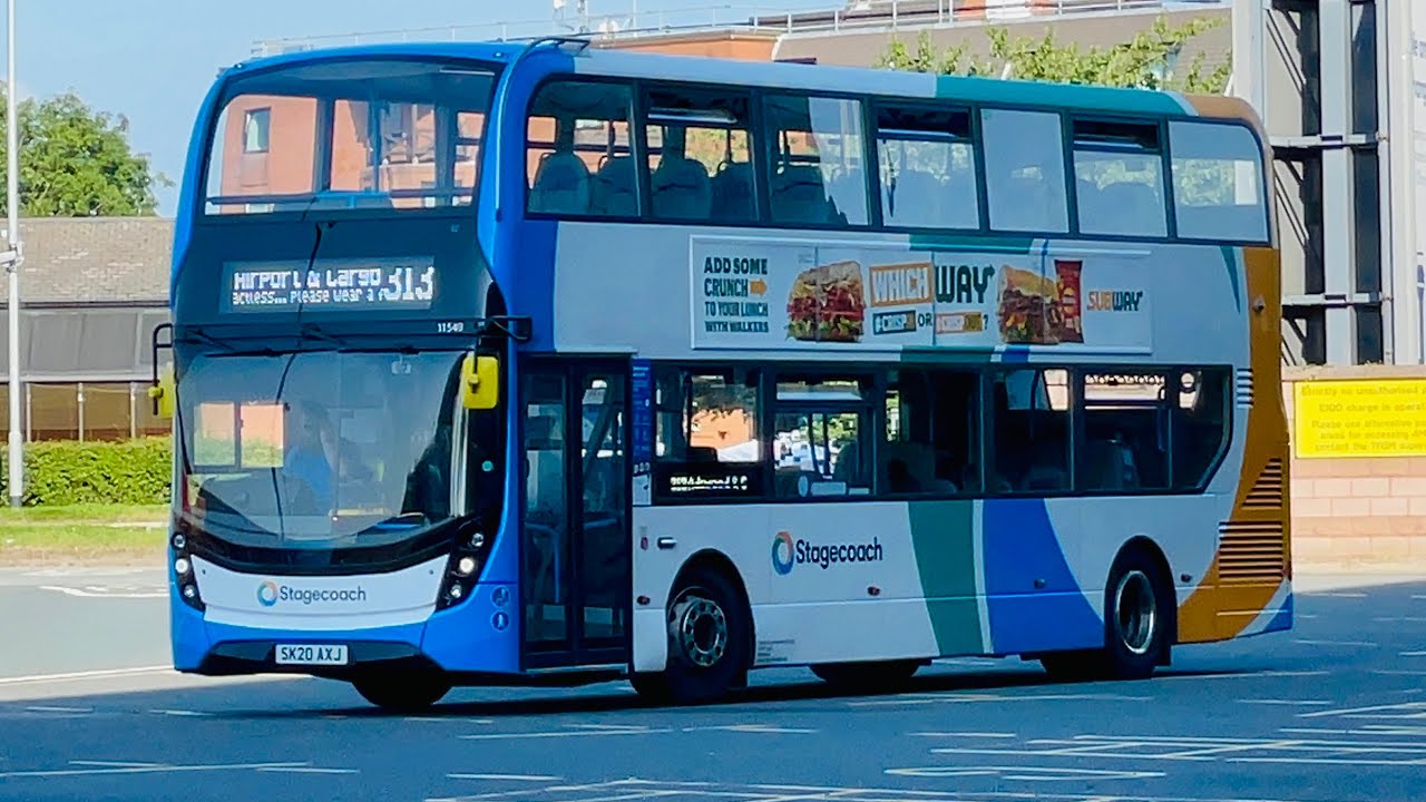 Stagecoach Bus Manchester 11549 On 313 From Stockport To Airport/Cargo ...