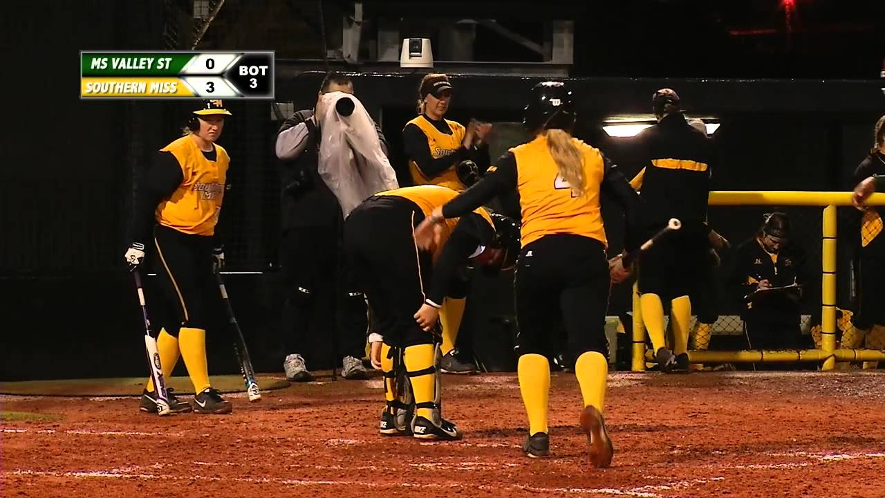 Southern Miss Softball opens home slate with 5-2 win over MVSU - YouTube