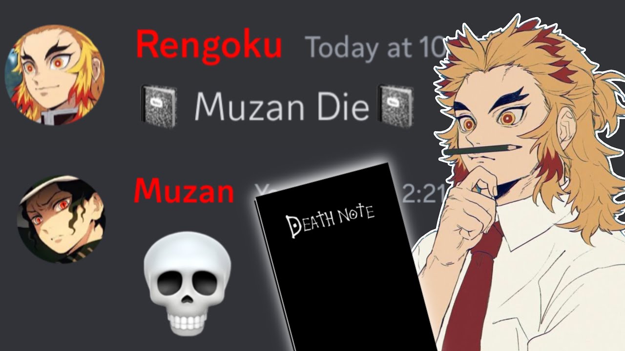 If Rengoku got Death Note in Demon Slayer…. - YouTube