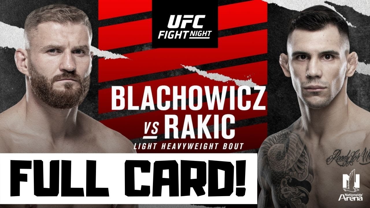 UFC Fight Night Blachowicz vs Rakic Predictions & Full Card Betting ...