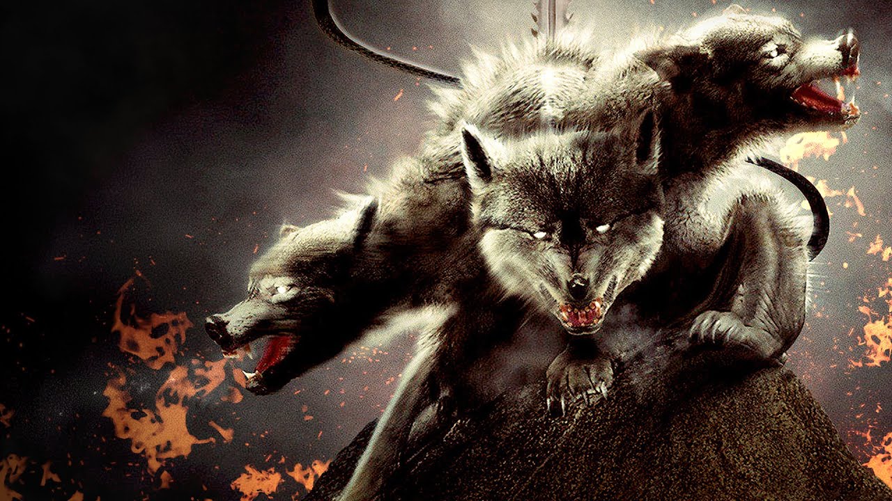 CERBERUS (fantasy horror movie, monstrous three-headed dog attacks ...
