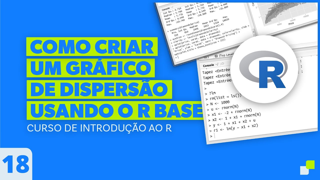 Como Criar um Gráfico de Dispersão Usando o R Base? - AULA 18 - Curso ...