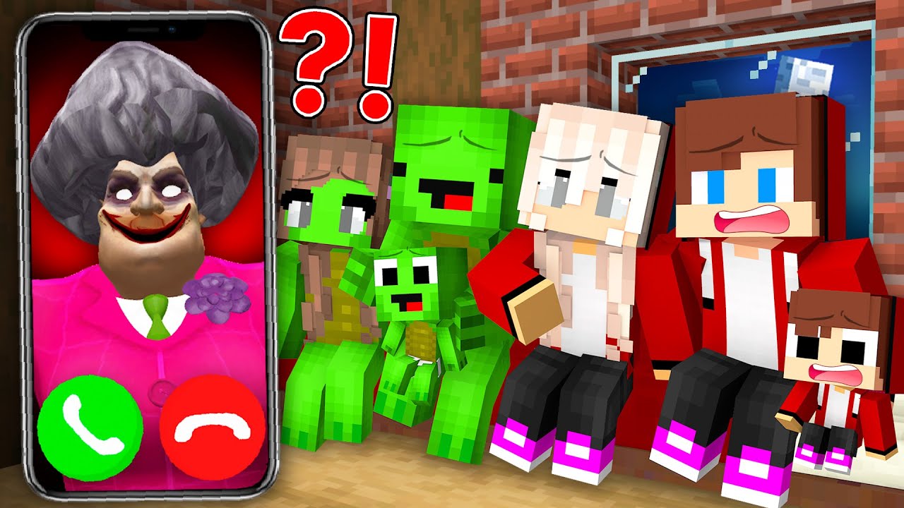 Why SCARY TEACHER Called JJ and Mikey Family at Night - in Minecraft Maizen! - YouTube