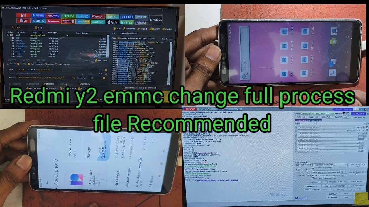 Redmi Y2 eMMC Change File | Redmi Y2 eMMC Change Full Process - YouTube