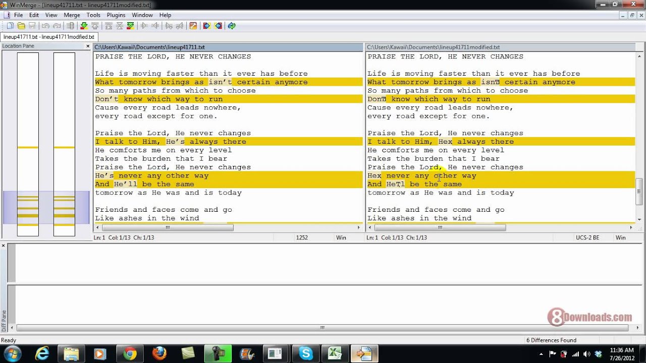 WinMerge Text Comparison Software - YouTube