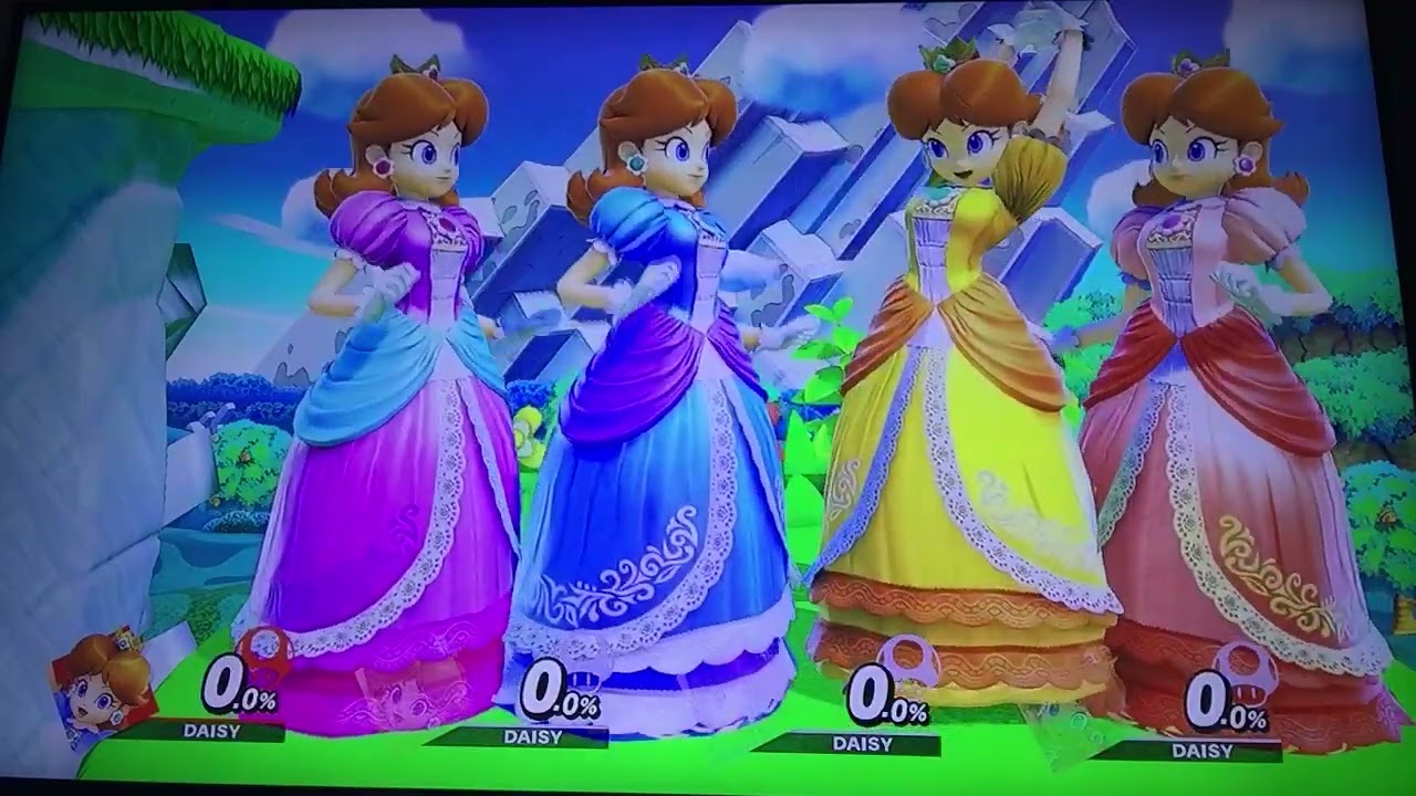 Super smash bros ultimate game princess daisy on stage - YouTube