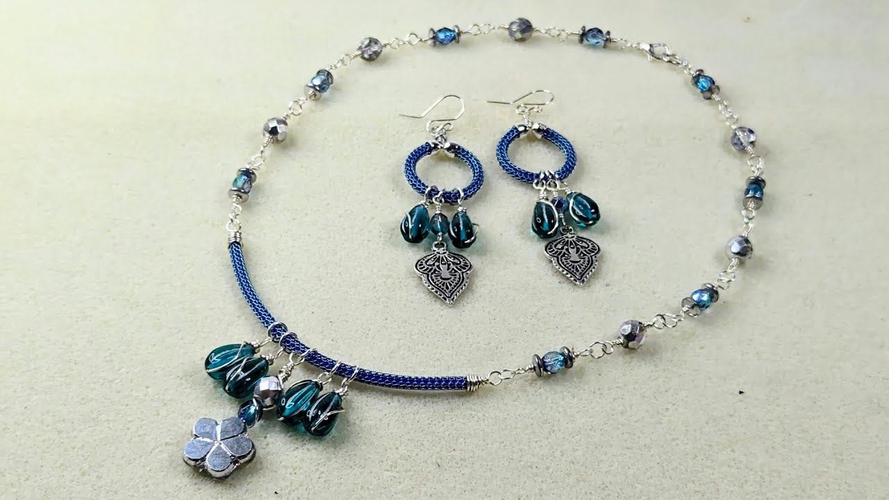 Winter Wanderer necklace and earrings using Sam's Bead Box and custom ...