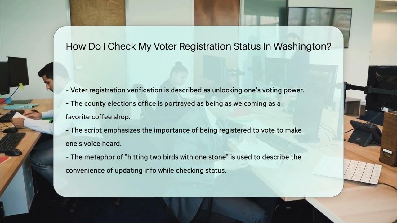 How Do I Check My Voter Registration Status In Washington? - CountyOffice.org - YouTube