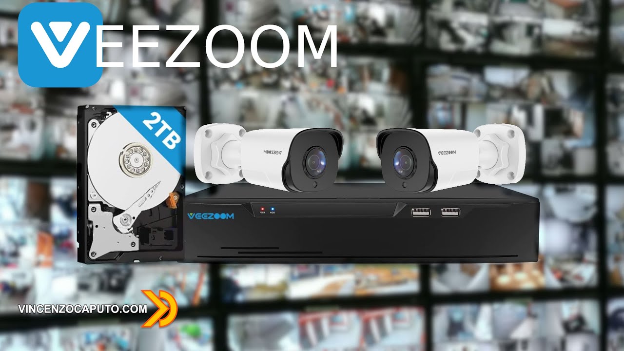 VEEZOOM videosorveglianza 4K in kit NVR e Telecamere PoE - YouTube