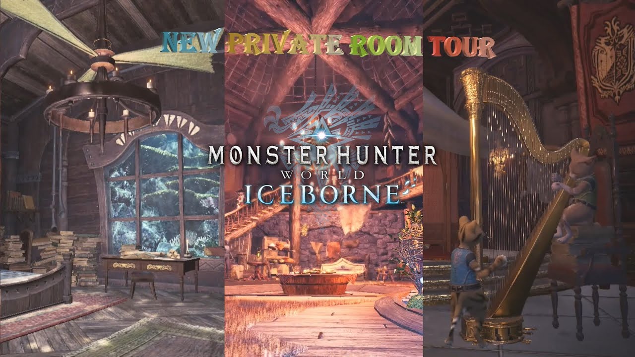 MHW-Iceborne: Hunter's New Private Rooms Tour - YouTube