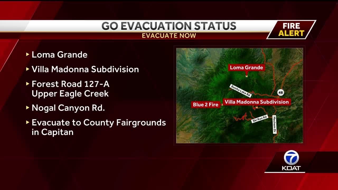 Blue 2 Fire Update: Wildfire evacuations expand near Ruidoso, New ...