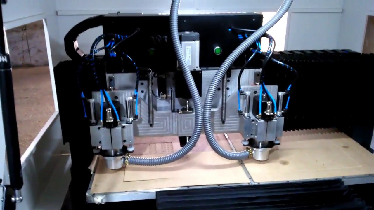 2 Spindle PCB Drilling and Routing Machine - YouTube