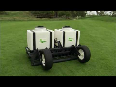 GreensSlicer (TS-48) Turf Spiker - YouTube