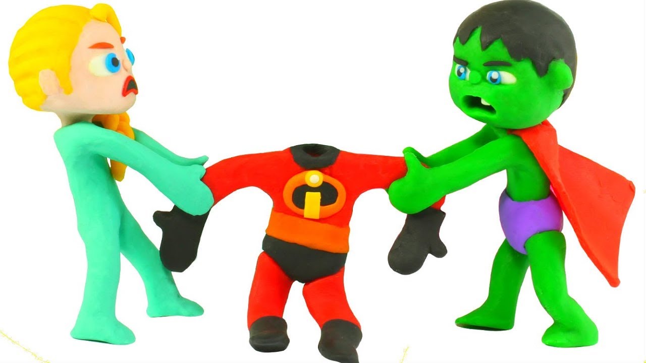 SUPERHERO BABIES WEAR THE INCREDIBLES SUITS SUPERHERO PLAY DOH CARTOONS ...