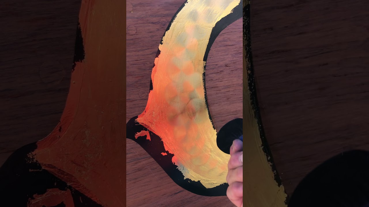 How to engine turn gold leaf on a wood Yacht. Martha Esch Yacht Lettering & Gold Leaf - YouTube