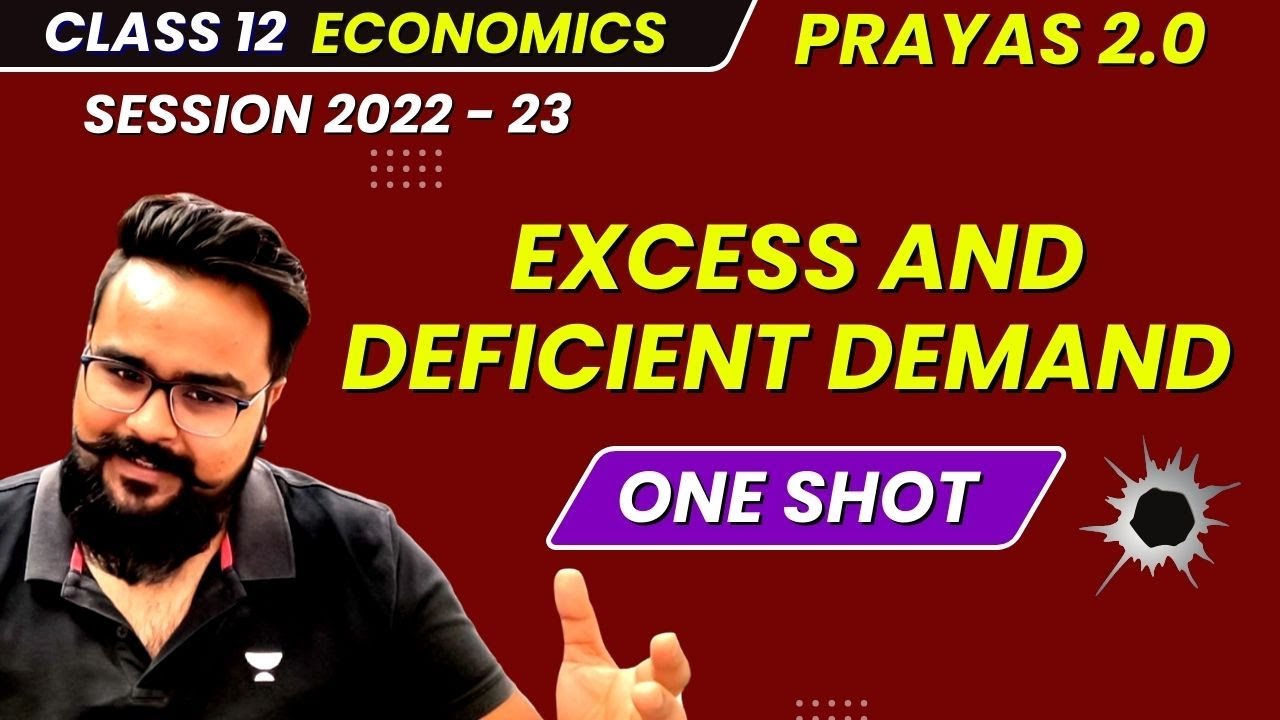 EXCESS AND DEFICIENT DEMAND 1 shot class 12 Macro economics commerce ...
