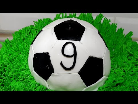 oğlan üçün ad günü tortu . top formasında tortun hazırlanışı  . top tortu . tort bəzəmək #pasta