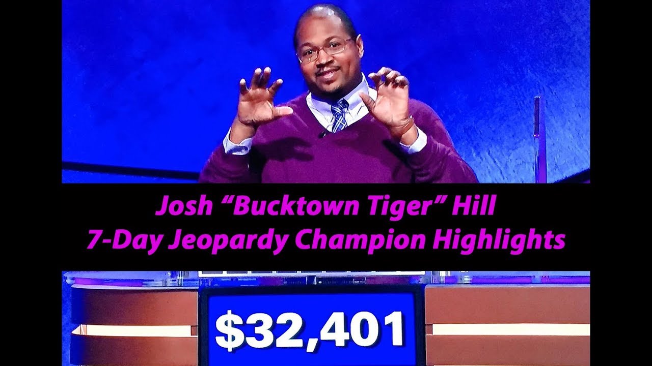 "Bucktown Tiger" Josh Hill Jeopardy Highlights - YouTube