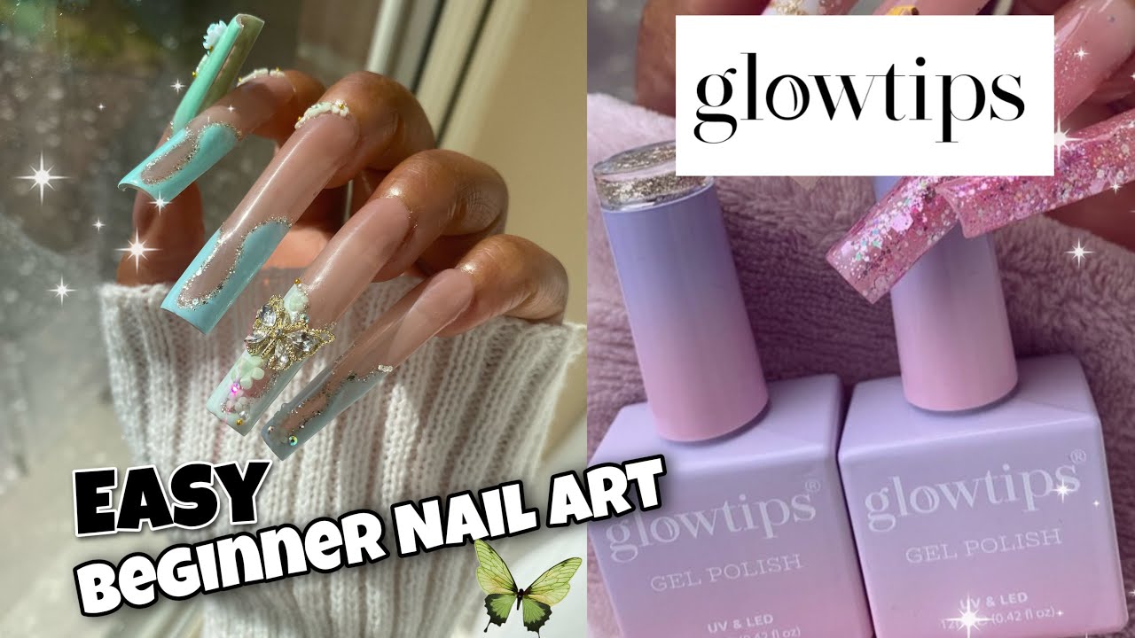 3XL MINT GREEN WAVY FRENCH NAILS | GLOWTIPS UK Gel Polish Unboxing ...
