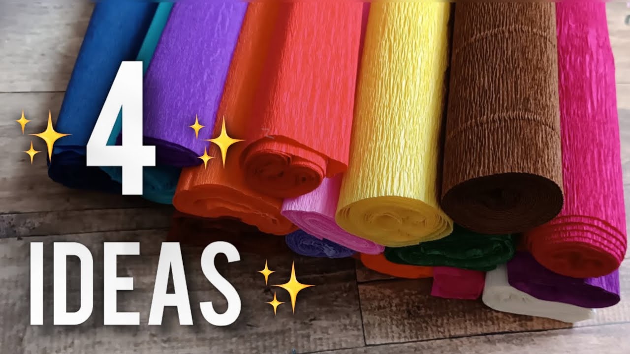 4 Ideas 💥 Crepe Paper Decoration Ideas Crepe Paper Flowers | DIY Paper ...