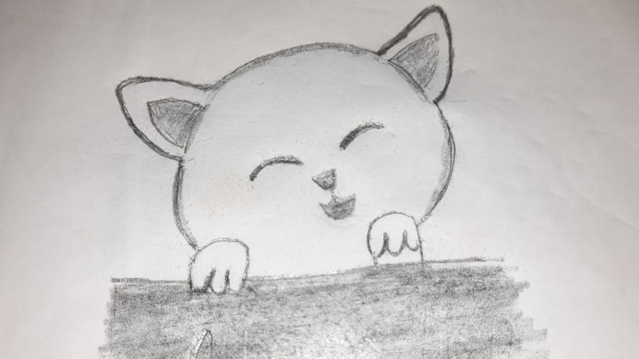 How to easly drowning cute kityen. cute kitten drowning. Drawing by ...