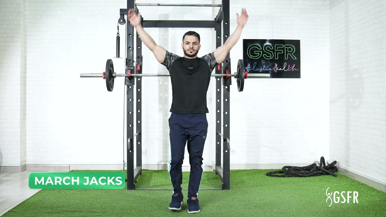 March Jacks Bodyweight Aerobics Exercise At Home or Gym Low Impact ...