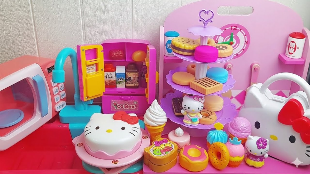 DIY Hello Kitty Kitchen ASMR Cooking Mini Food With Hello Kitty Pink ...