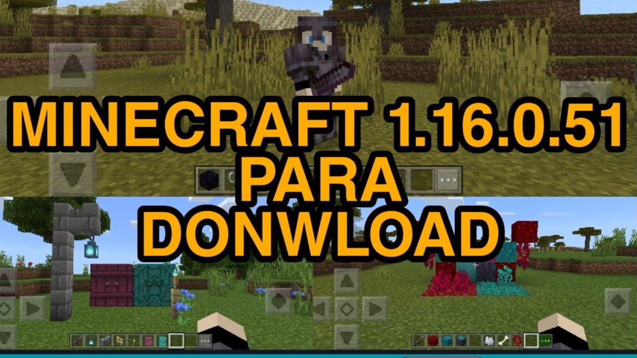 Nova Atualizaçao Do Minecraft Pe 1 16 0 51 Para Donwload Youtube