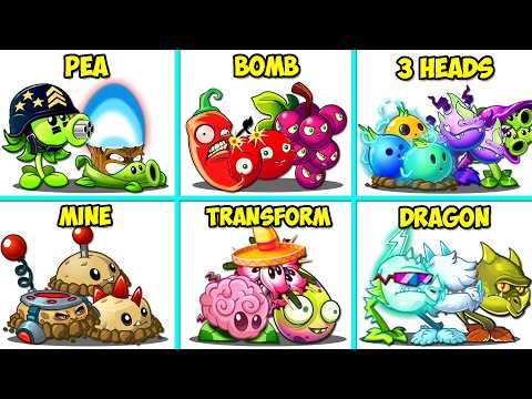 Random 25 Team Plants Vs All Zombies - Who Will Win? - Pvz 2 Team Plant vs Team Plant