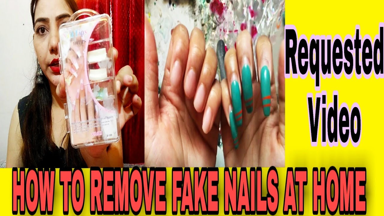 How to remove fake nails at home|| with easy trick & tips || Deeksha ...
