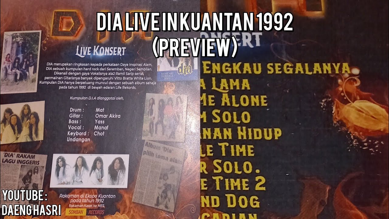 DIA LIVE In Kuantan (1992) PREVIEW - YouTube