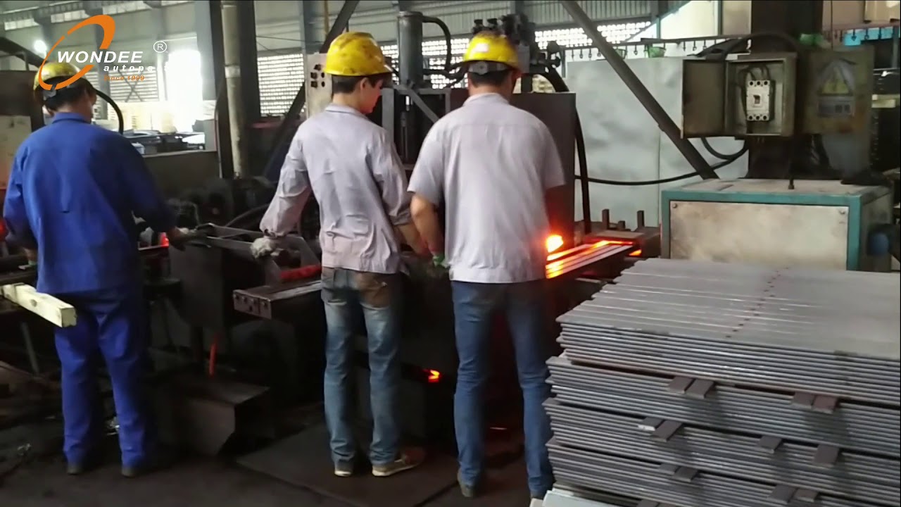 small size trailer leaf spring eye rolling - YouTube