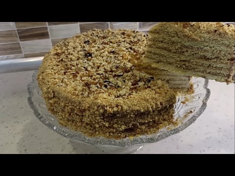 Smetanlı tort resepti.Xamalı tort nece hazırlanır?(tort resepti)