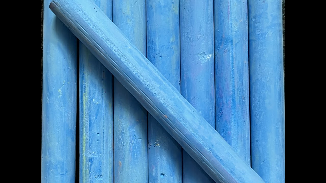 Blue Chalk Scraping // ASMR Satisfying // - YouTube