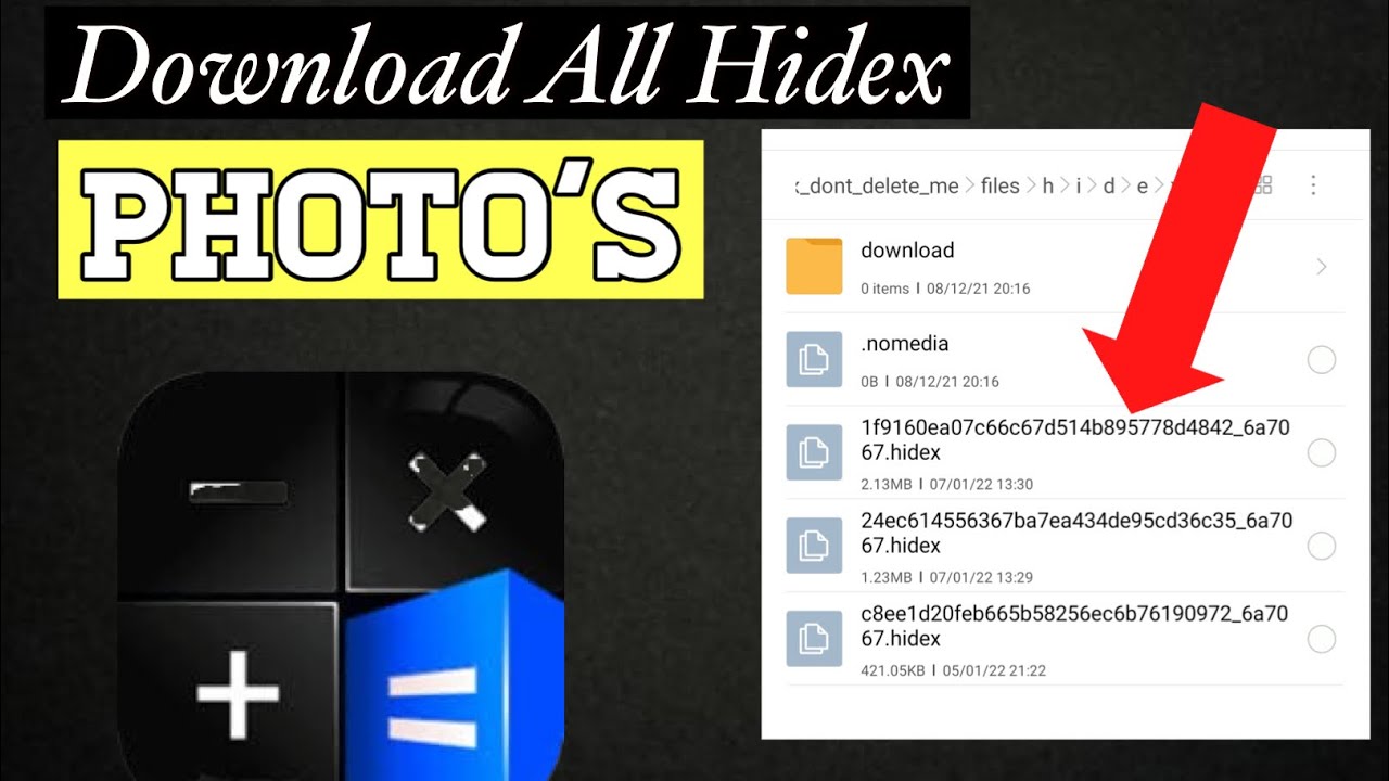 How to download all photos after recover hidex photos | Hidex se photo ...