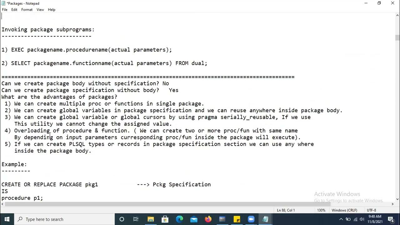 Oracle Sql Plsql Session 25 Plsql Packages Overloading Youtube