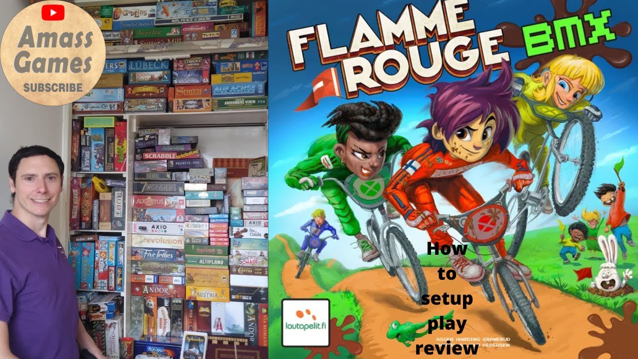 How to setup play review Flamme Rouge BMX #kids #boardgame AmassGames # ...