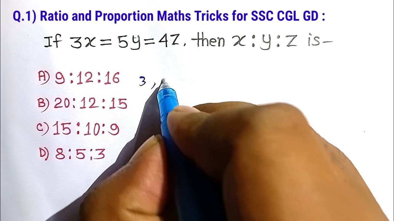 Ratio and Proportion| Ratio Proportion Maths Tricks for RRB GROUP D SSC ...