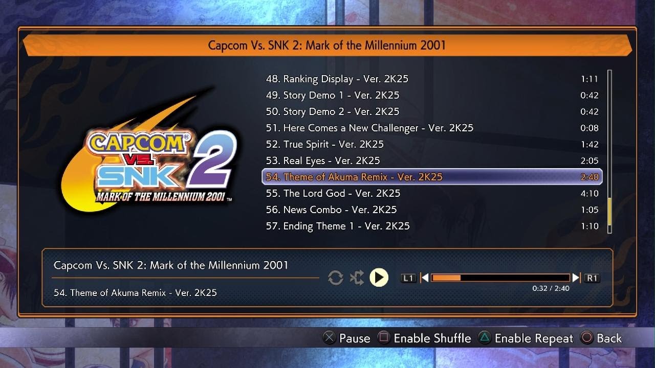 CAPCOM FIGHTING COLLECTION 2 cvs2 akuma theme verr. 2K25 - YouTube
