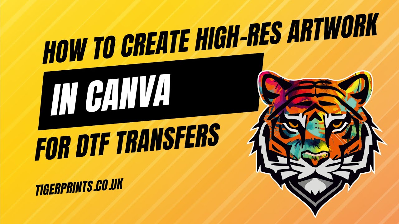How to create high-res DTF artwork using Canva - YouTube