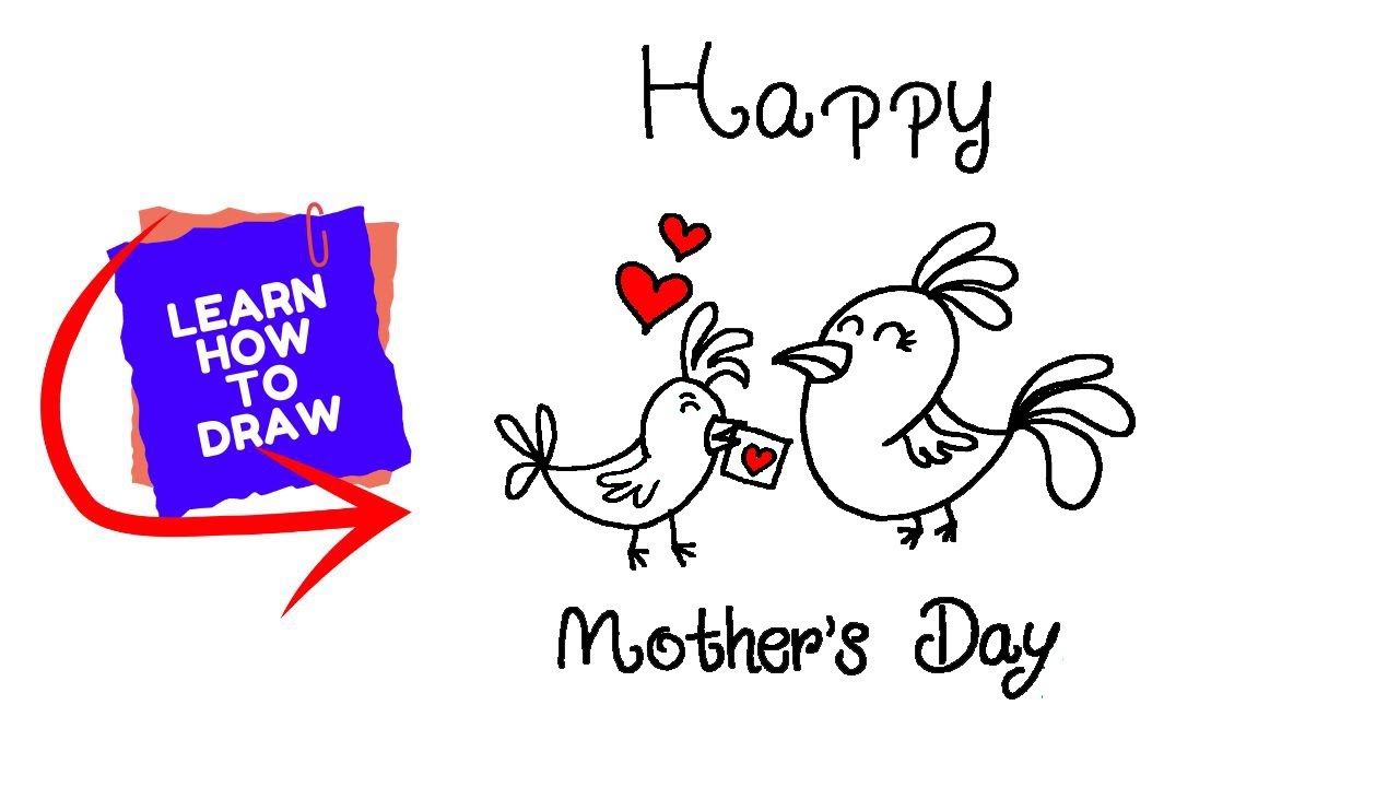 How To Draw Mothers Day Drawing | Easy Drawing | Tutorial For Beginners ...