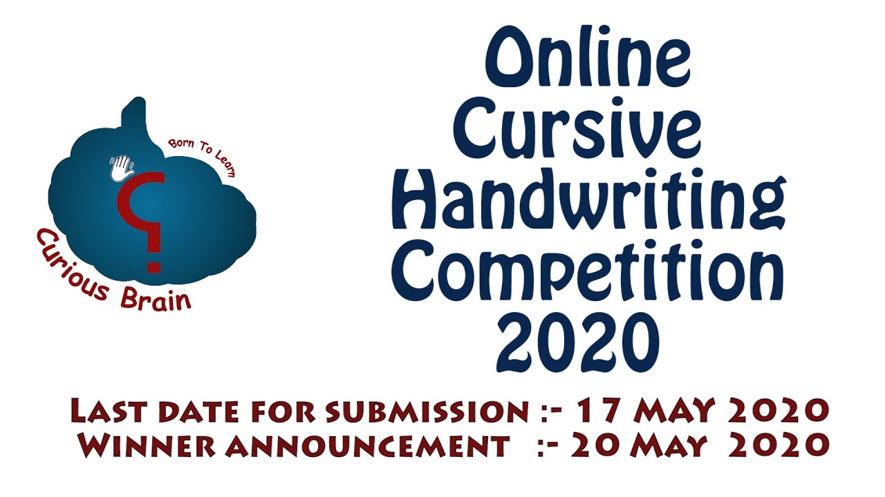 Online cursive handwriting competition 2020 | Improve handwriting ...