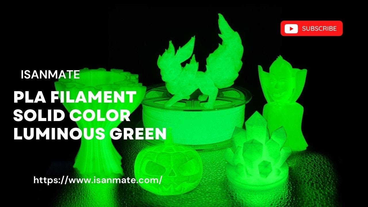 iSANMATE 【Solid Color Luminous Filament】 introduction——Green color ...