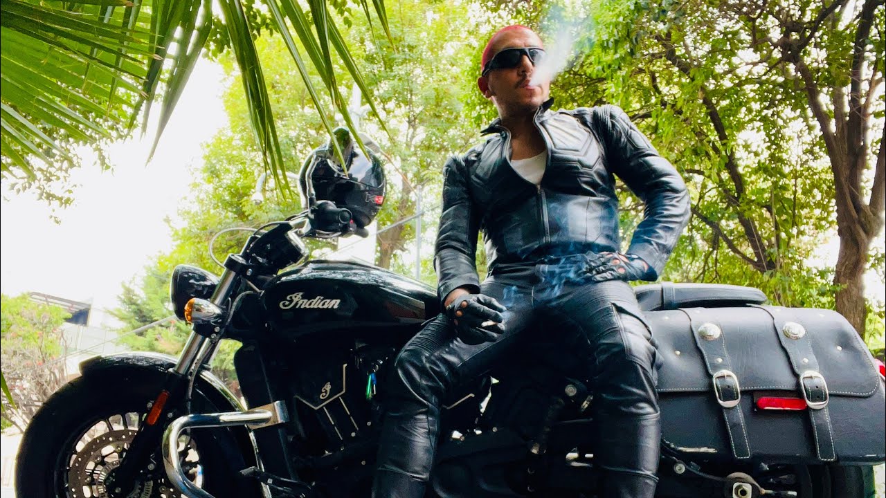 Leather Biker SmoKing! - YouTube